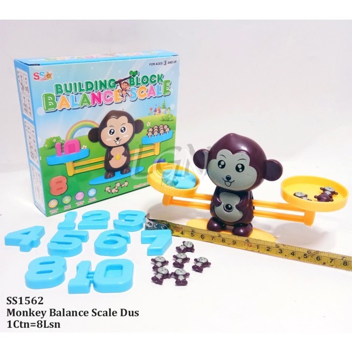 Jual Mainan Edukasi Balance Scale Timbangan Belajar berhitung Monkey ...