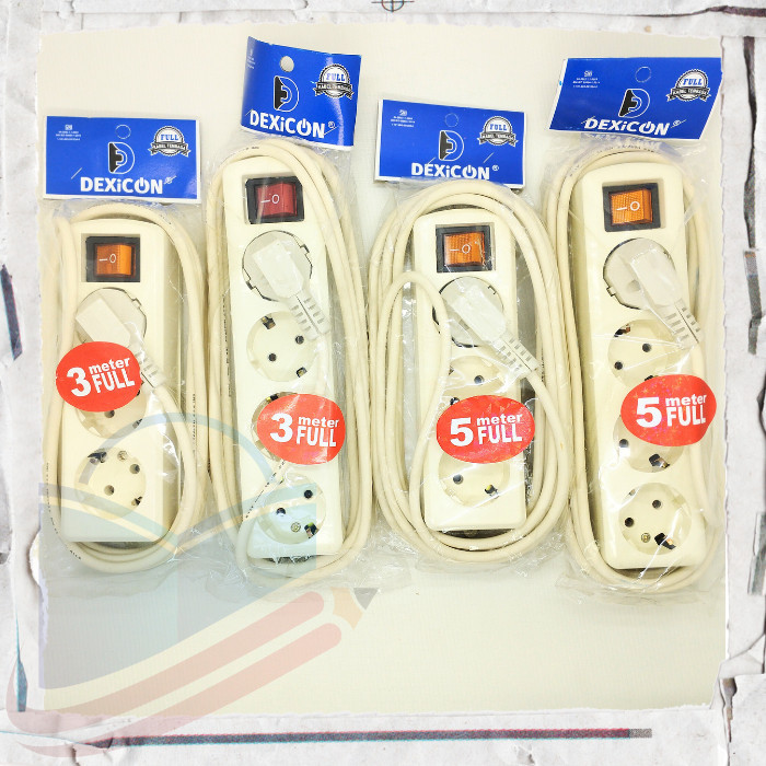 Jual Stop Kontak Colokan Listrik Dexicon Arde 2 / 3 / 4 / 5 Lubang | Shopee Indonesia