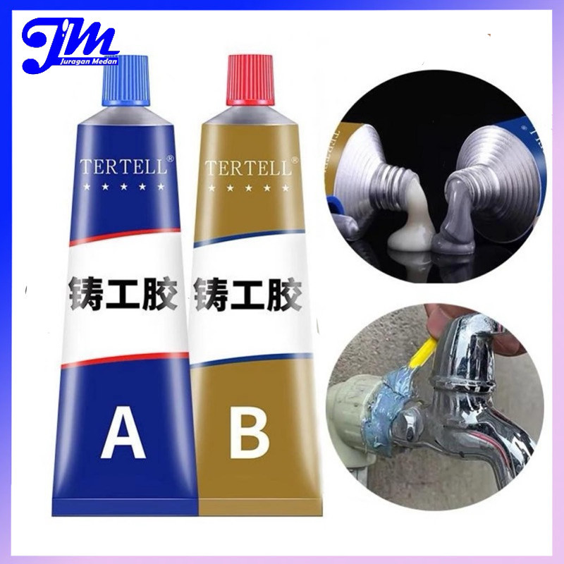 Jual Lem Logam Lem Besi Kafuter Lem Caster Glue A+B Metal Repairing ...