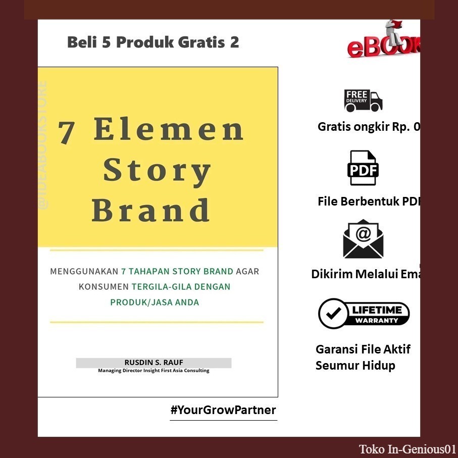 Jual 7 Elements Brand Story : Menggunakan 7 Tahapan Story Brand Agar ...