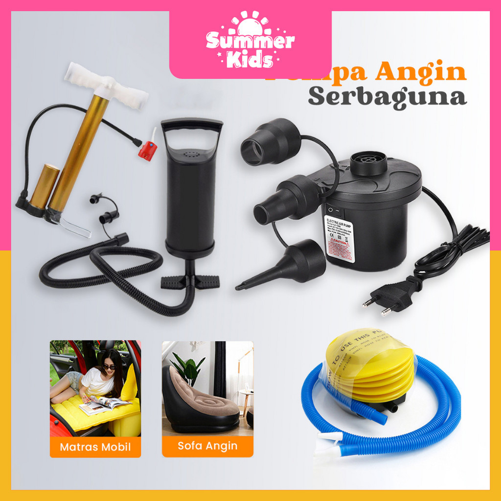Jual Pompa Angin Portable Listrik & Manual Multifungsi Untuk Pelampung ...