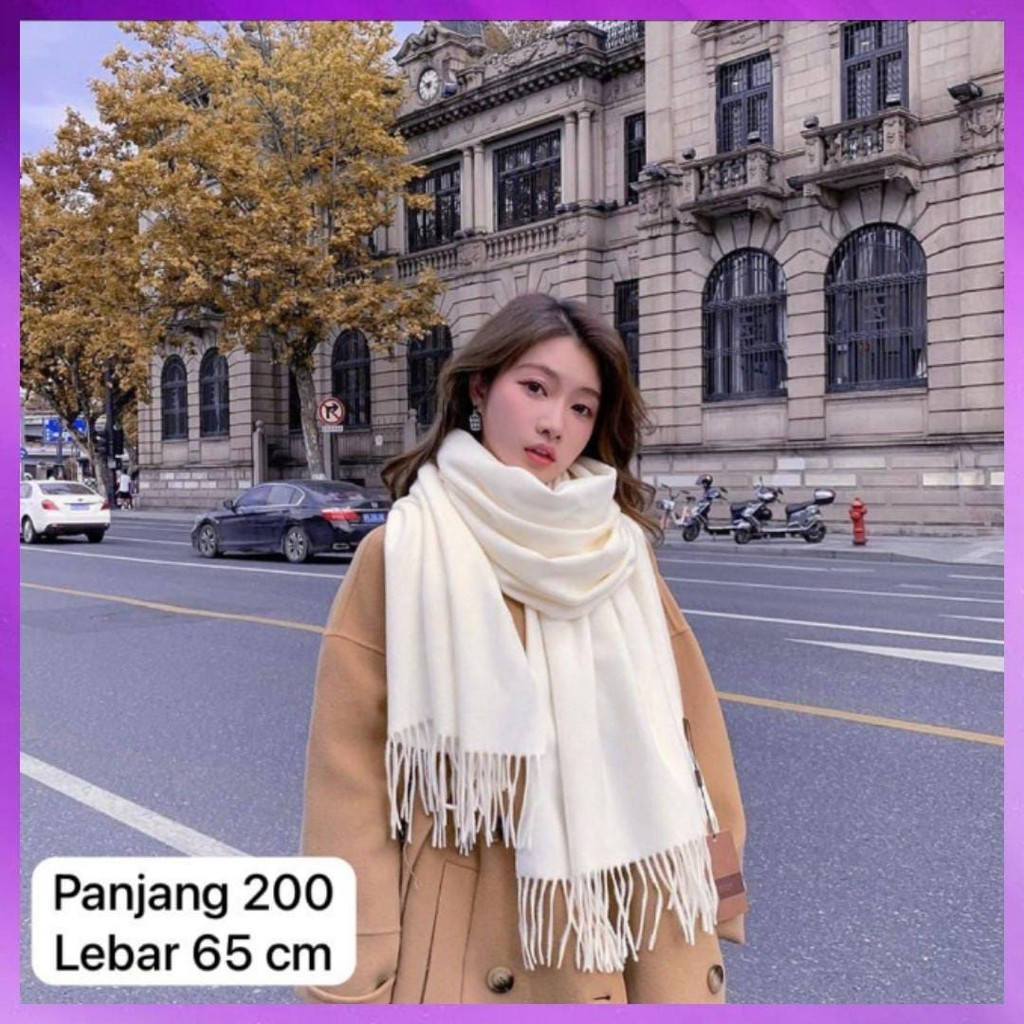 Jual JN Shop Syal Cashmere Wanita Fashion Korea Bahan Kasmir Immitation ...