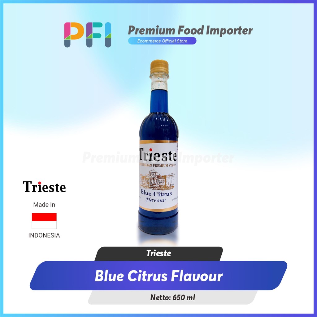 Jual Syrup Trieste Blue Citrus Flavour 650ml Sirup Blue Citrus | Shopee ...