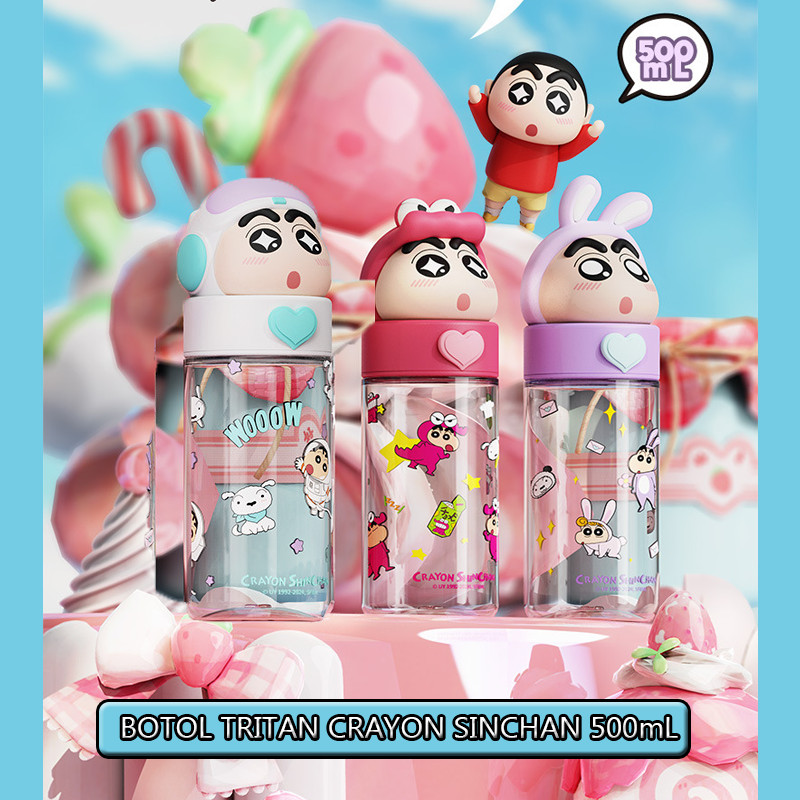 Jual ORIGINAL CRAYON LICENSE Botol Minum Karakter Crayon Sinchan Anak 500 mL Teguk Tritan BPA ...