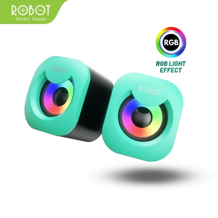 Jual Robot RS180 Speaker USB Multimedia Portable RGB Light - BLUE ...