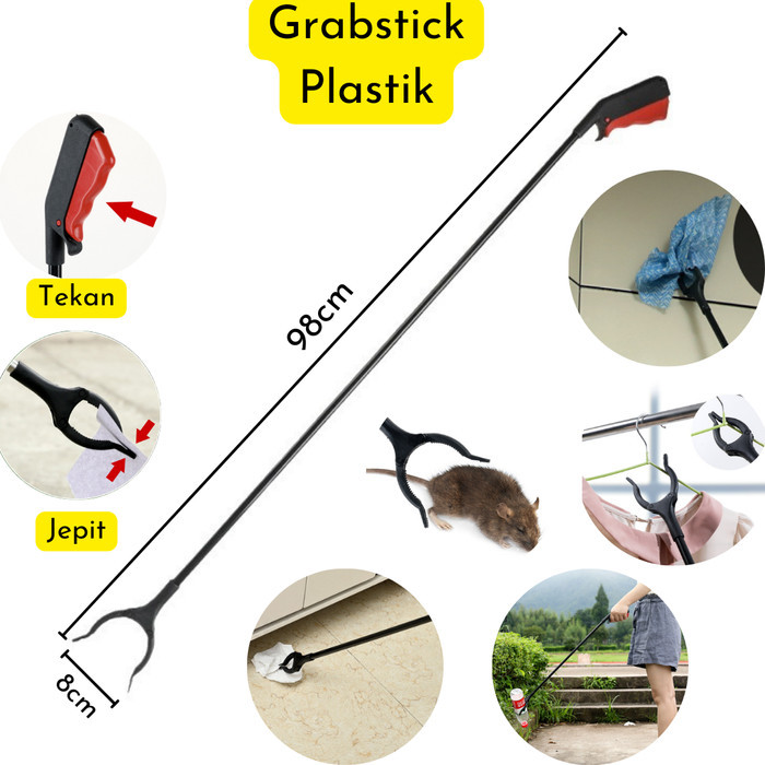 Jual #TERLARIS# Grab Stick Stainless Snake Catch Alat Penjepit Sampah ...