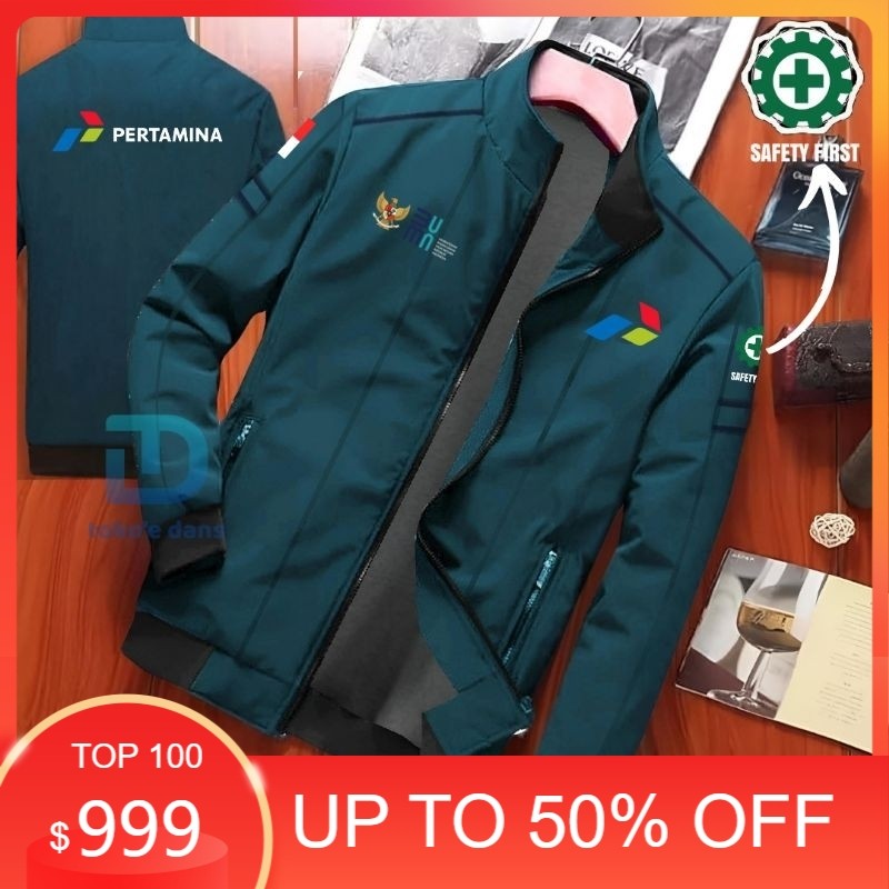 Jual JAKET PERTAMINA BUMN FREE NAMA K3 SAFETY FIRST WATERPROOF CUSTOM ...