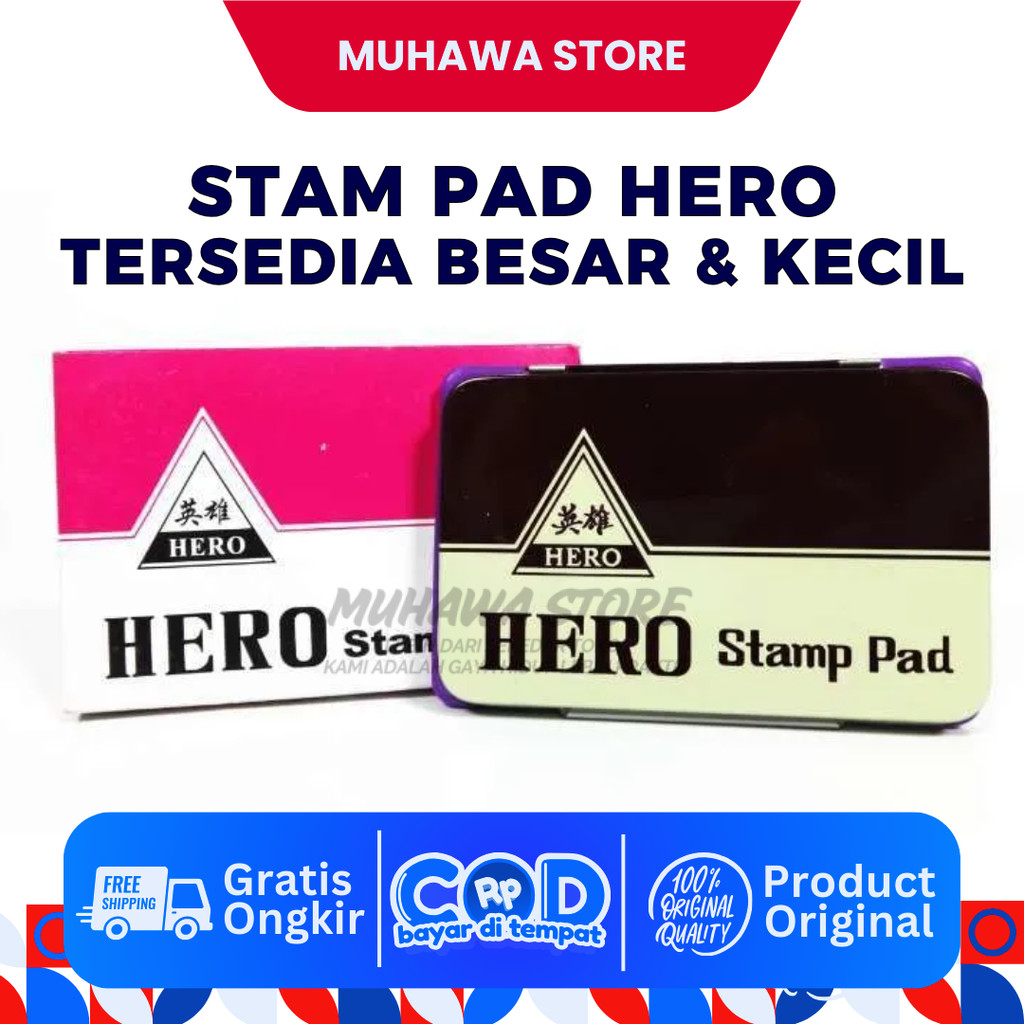 Jual STAMP PAD/BAK STAMPEL HERO UKURAN BESAR DAN KECIL | Shopee Indonesia