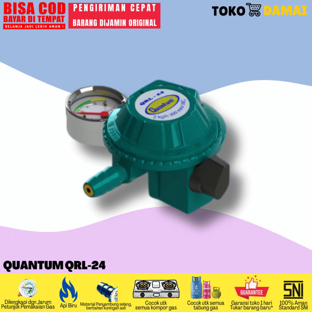 Jual QUANTUM Regulator Gas LPG QRL-04 Plus / QRL-03 / QRL-14 Regulator ...
