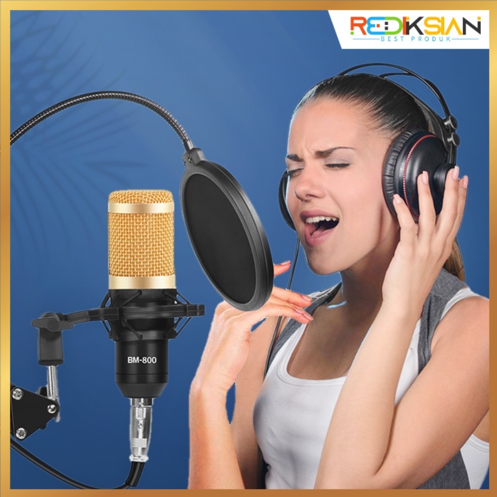 Jual Mikrofon Mic Mik Kondenser Studio Untuk Podcast Youtube Rekaman ...