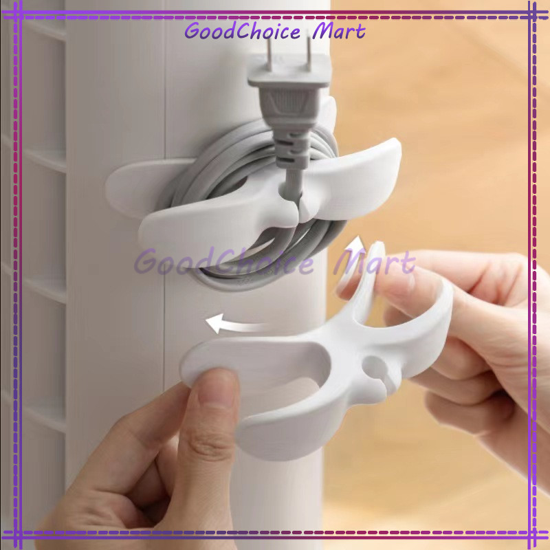Jual Cable Holder Organizer Klip Gulungan Kabel Tempel Kabel Holder ...