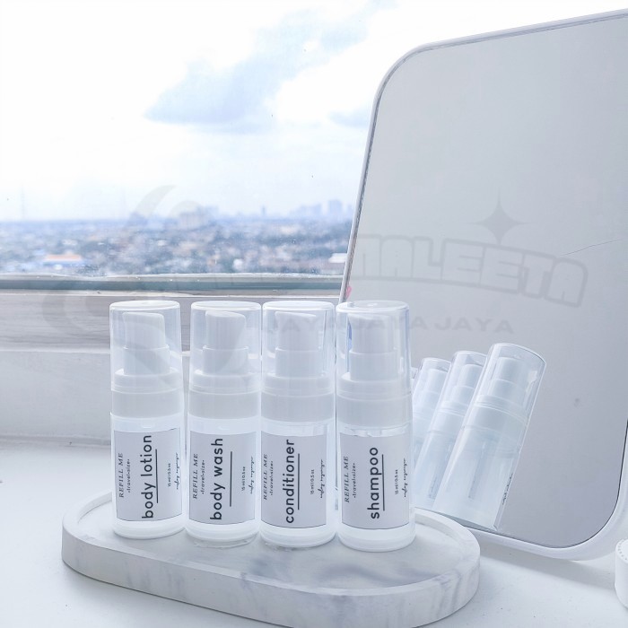 Jual REFILL ME travel size paket isi 4 botol toiletries mini vakum - 15 ...