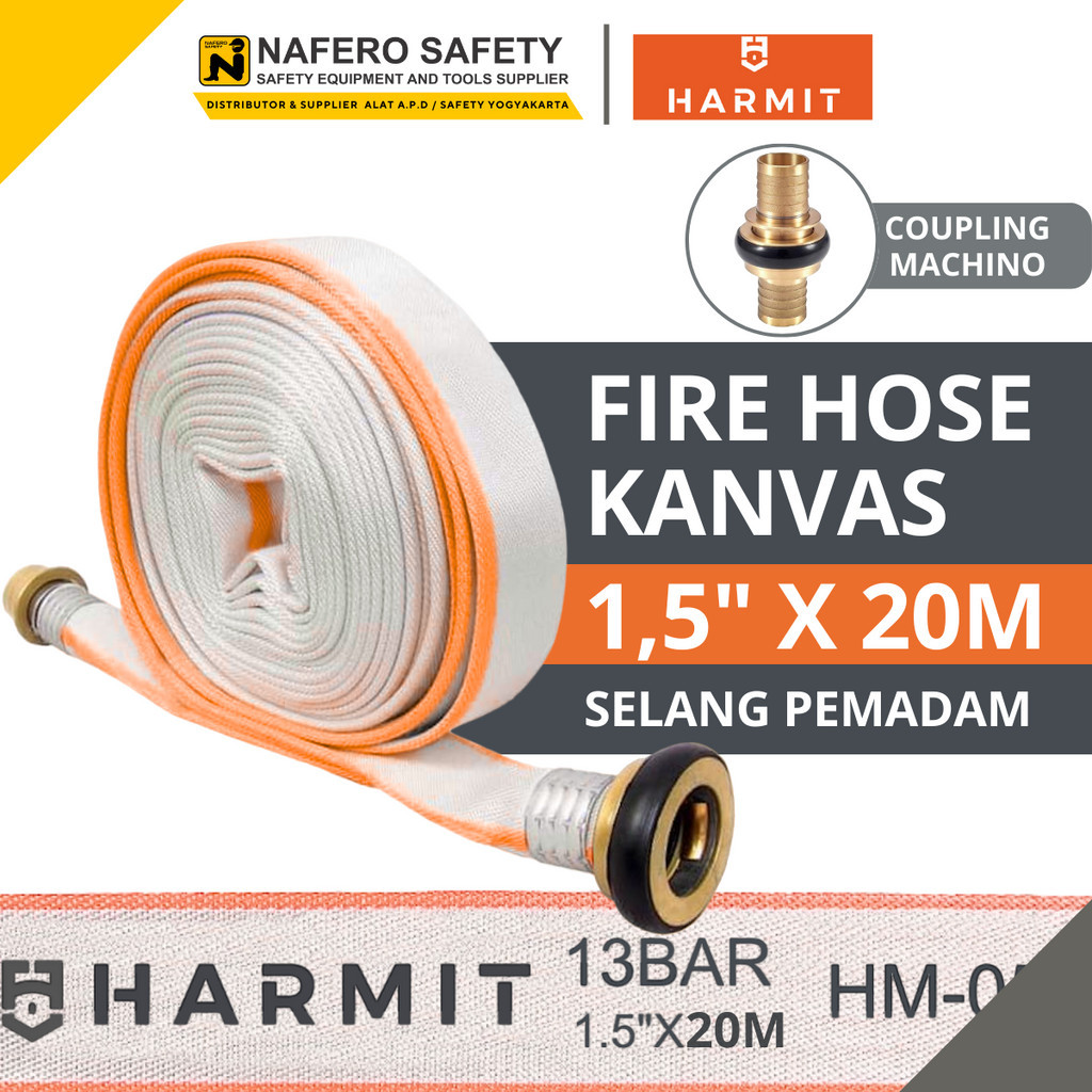 Jual Selang Pemadam FIRE HOSE HYDRANT 1.5inch X 20 Meter 13 Bar + Coupling Machino - HARMIT ...