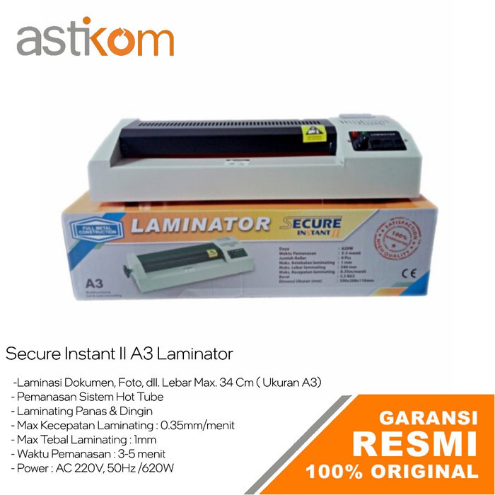 Jual Mesin Laminating Laminator Secure Instant II A3 | Shopee Indonesia