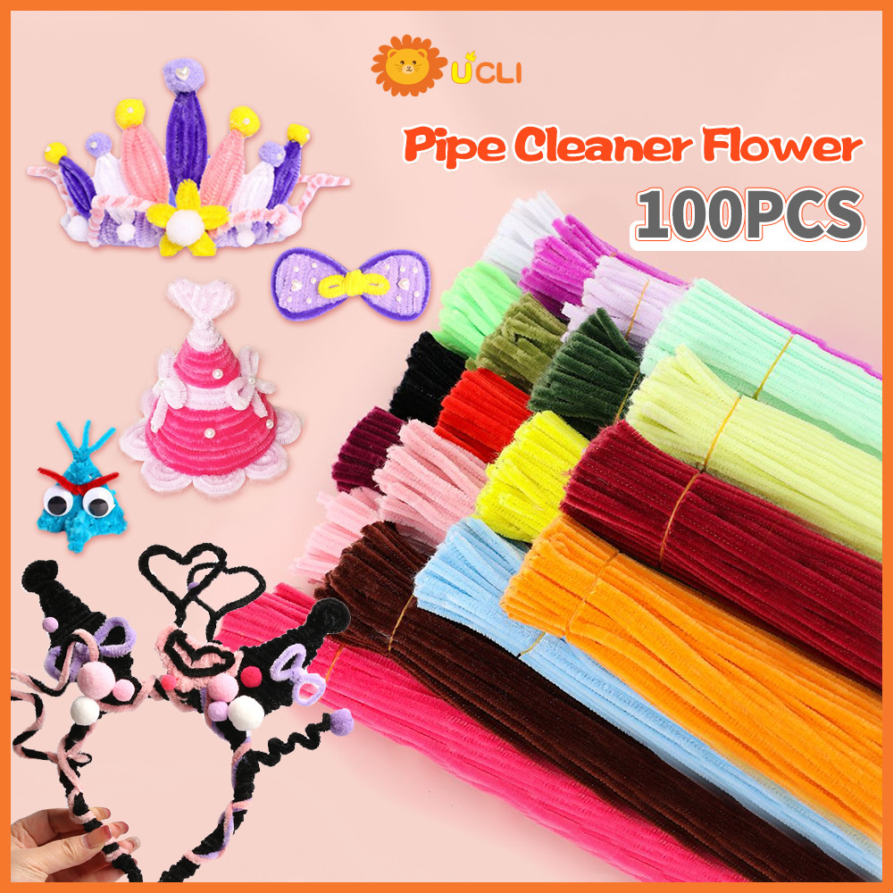 Jual UCLI Pipe Cleaner Kawat Bulu Mercy Pastel Twist Stick Pipe Cleaner ...