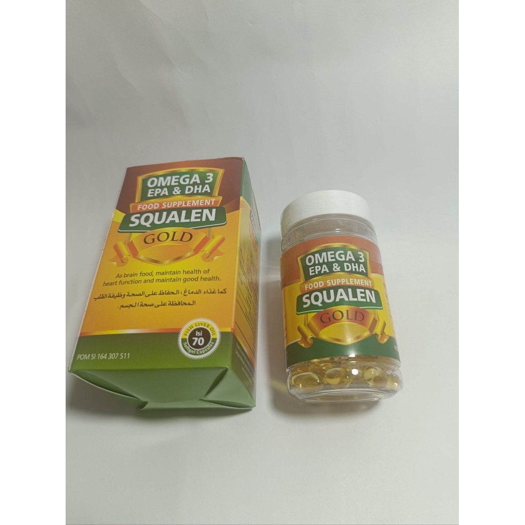 Jual Omega 3 Squalen Gold Minyak Ikan Plus Fish Oil - 70 Kapsul - omega ...