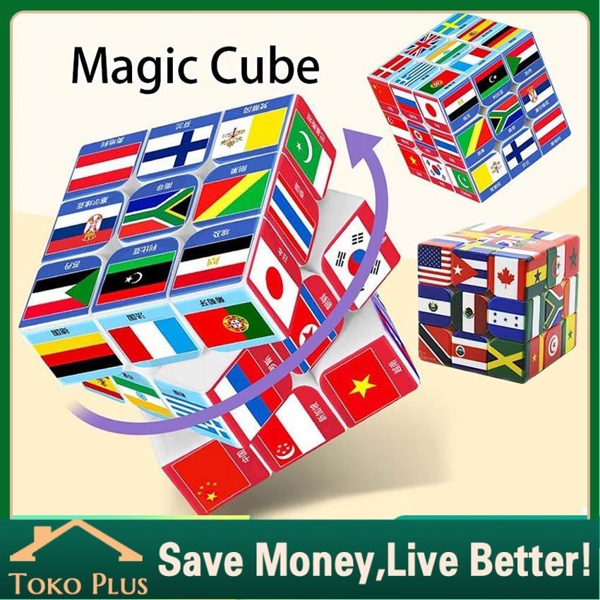Jual Rubik Unik 3x3 Cube Rubik Speed Cubes Mainan Edukasi Anak DIY UV ...