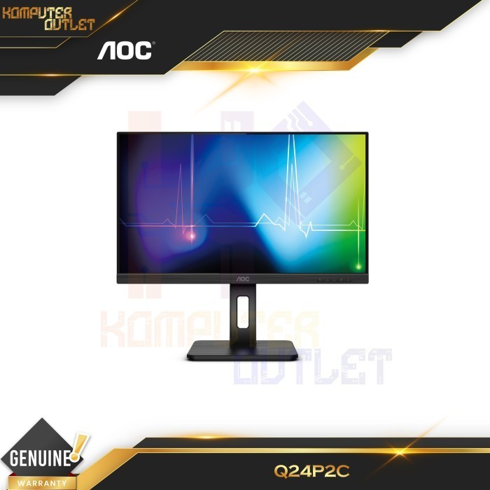 Jual AOC Q24P2C MONITOR LED 24" INCH - 1440P 75HZ IPS HDMI DP USB-C ...