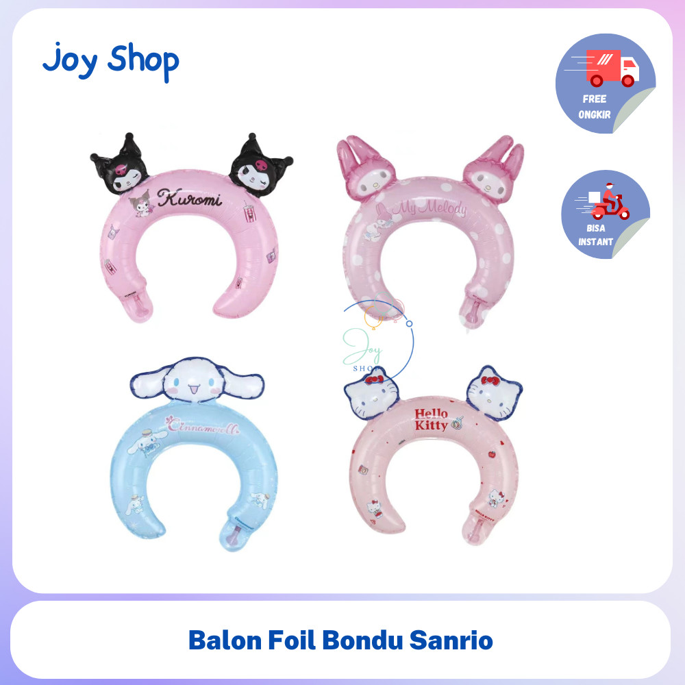 Jual Balon Foil Bondu Sanrio Cinnamoroll Kuromi Bando Hellokitty ...