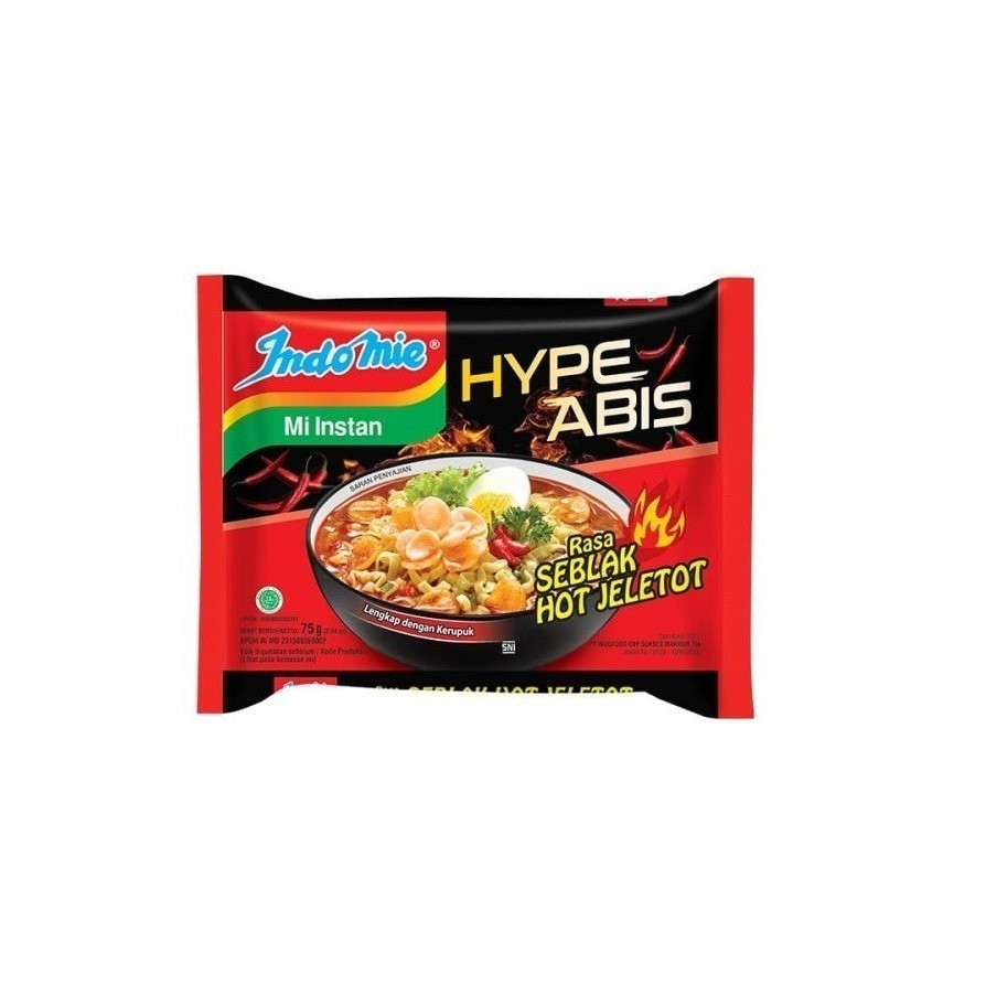 Jual Indomie HypeAbis Rasa Seblak Hot Jeletot 75gr 10pcs | Shopee Indonesia