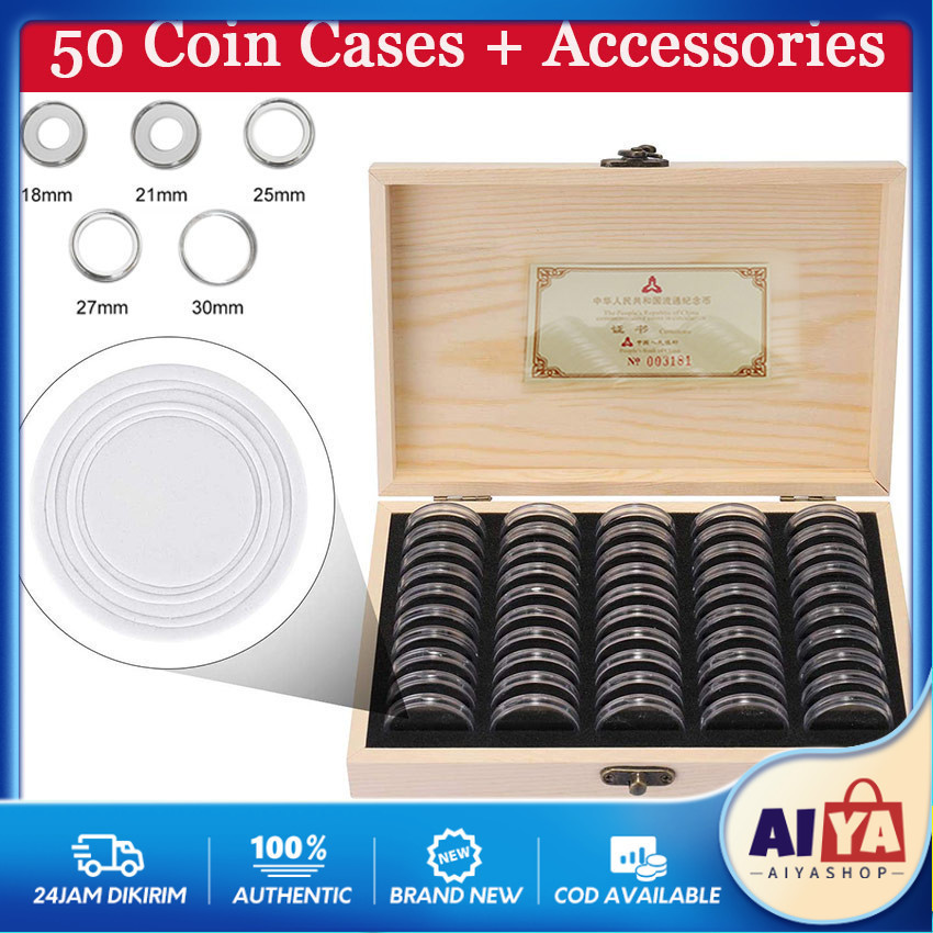 Jual 【Dikirim dlm 24jam】50psc/set Kotak Holder Koin Model Kapsul dengan ...