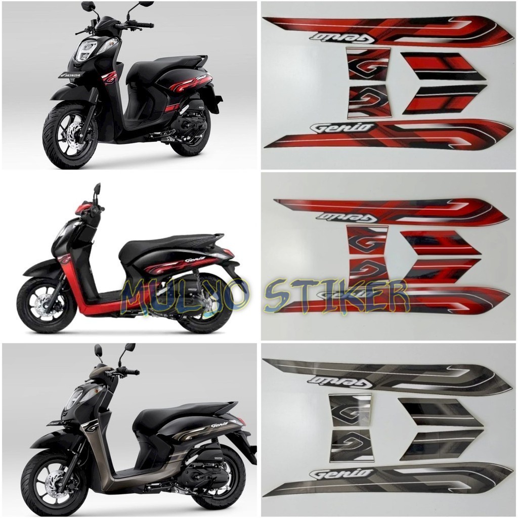 Jual STRIPING STICKER LIS LES POLET honda genio 2022 stiker list body ...