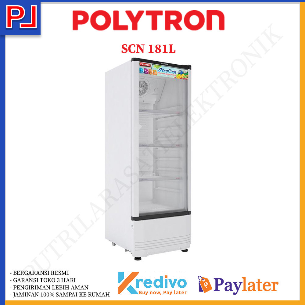 Jual SHOWCASE 3 RAK POLYTRON SCN 183D NO FROST 180 LITER BANDUNG ...