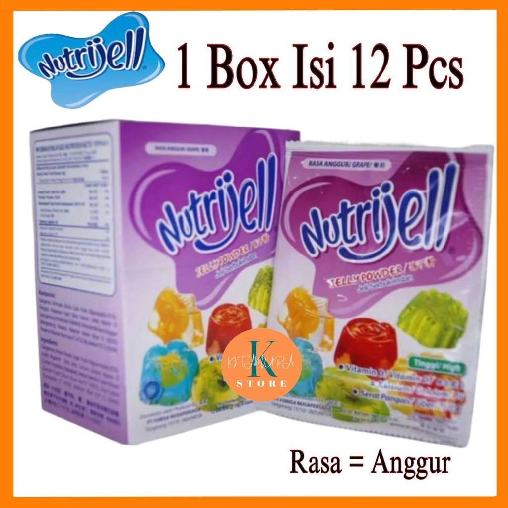 Jual Nutrijell Ekonomis 10gr per BOX isi 12 Sachet Varian Banyak Rasa ...