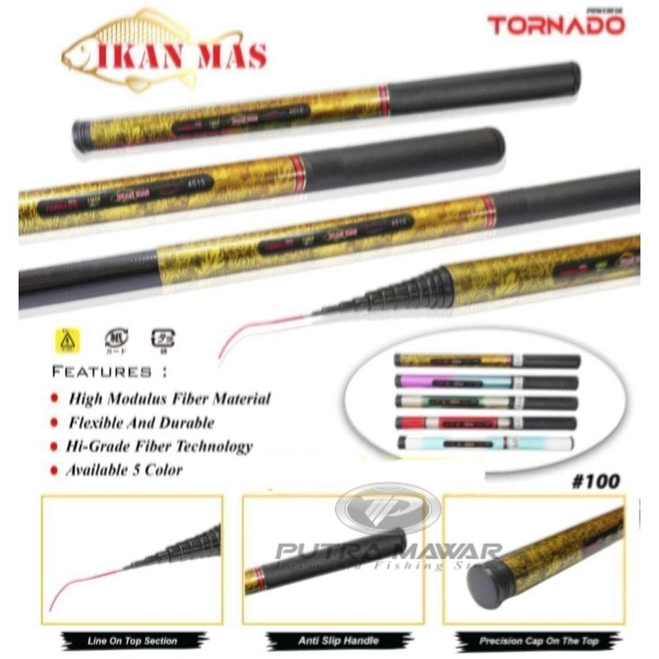 Jual Tornado Ikan Mas 180 210 240 270 300 360 450 Joran Tegek Bahan ...