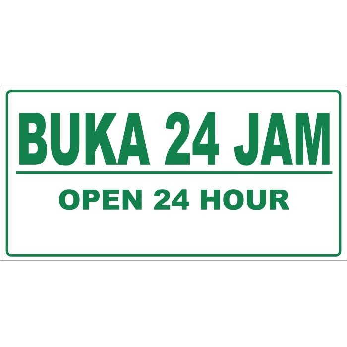 Jual BUKA 24 JAM - OPEN 24 HOUR AKRILIK | Shopee Indonesia