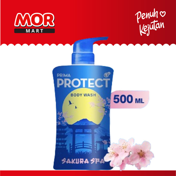 Jual PRIMA PROTECT+ Liquid Body Wash Sakura Spa 500ml | Shopee Indonesia