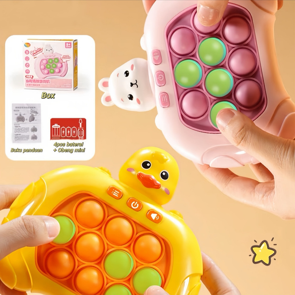 Jual Mainan Pop It Push Game Challenge Anak Fidget Toys Dengan Mesin ...