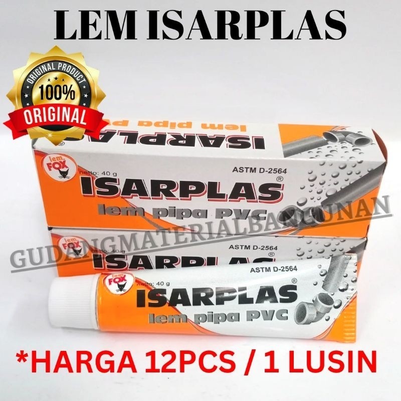 Jual [12PCS ORIGINAL] Lem pipa PVC Isarplas / lem Isarplas / lem PVC 1 ...