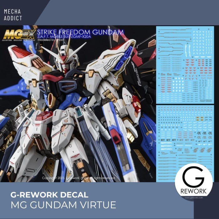 Jual Water Slide Decal MGEX Freedom Gundam by G-rework | Shopee Indonesia