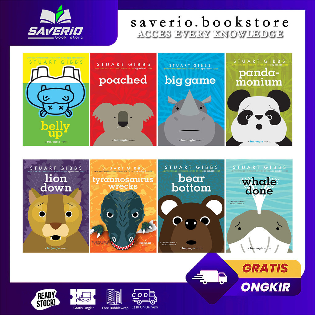 Jual FunJungle (8 book series) Belly Up | Poached | Big Game | Panda-monium | Lion Down ...