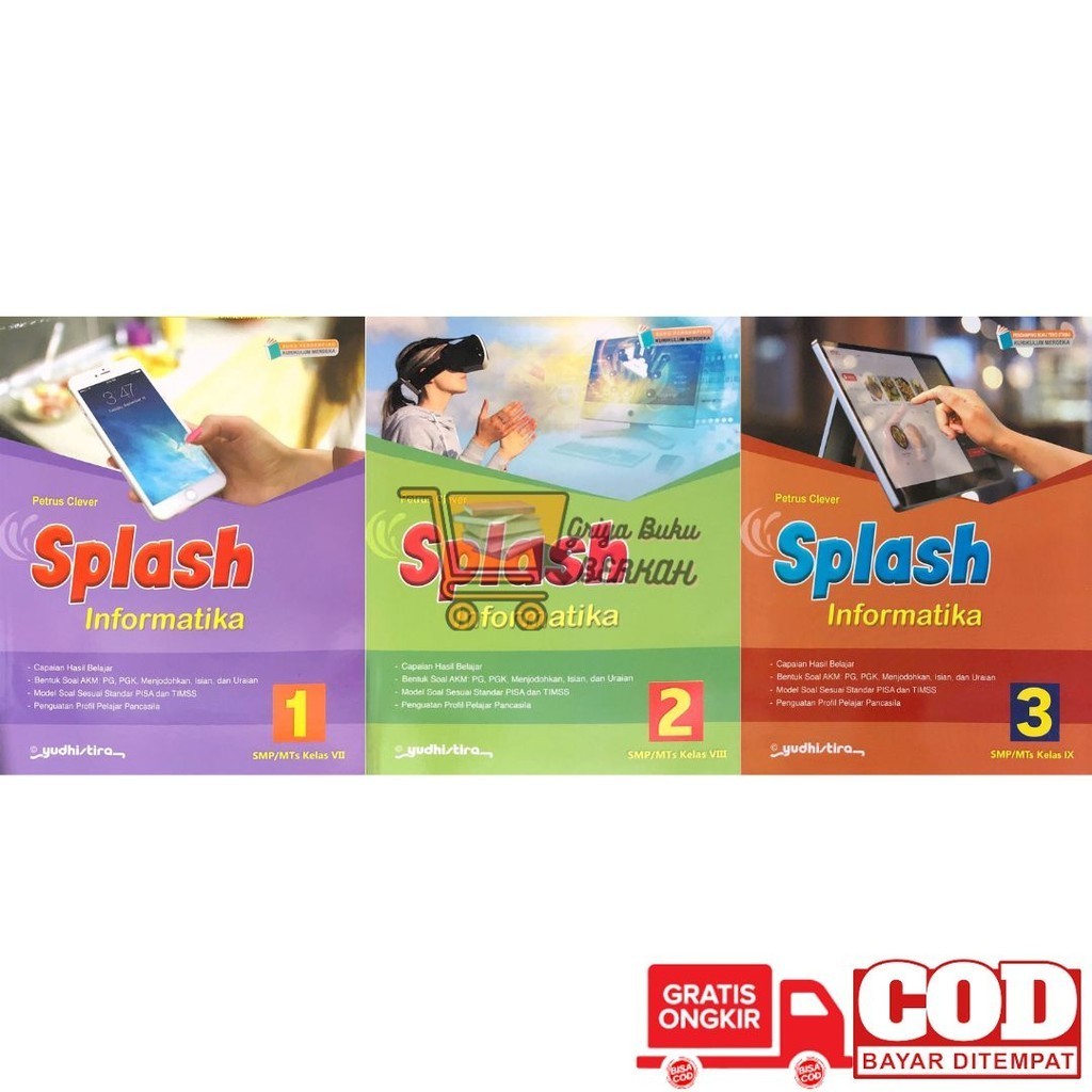 Jual Buku Kurikulum Merdeka Splash Informatika Kelas 1 2 3 7 8 9 SMP/MTs Penerbit Yudhistira ...