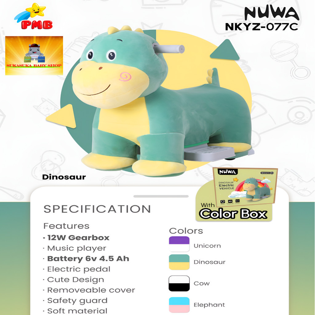 Jual Mainan Anak PMB Toys Nuwa NKYZ 077C Electric Vehicle Animal Series ...