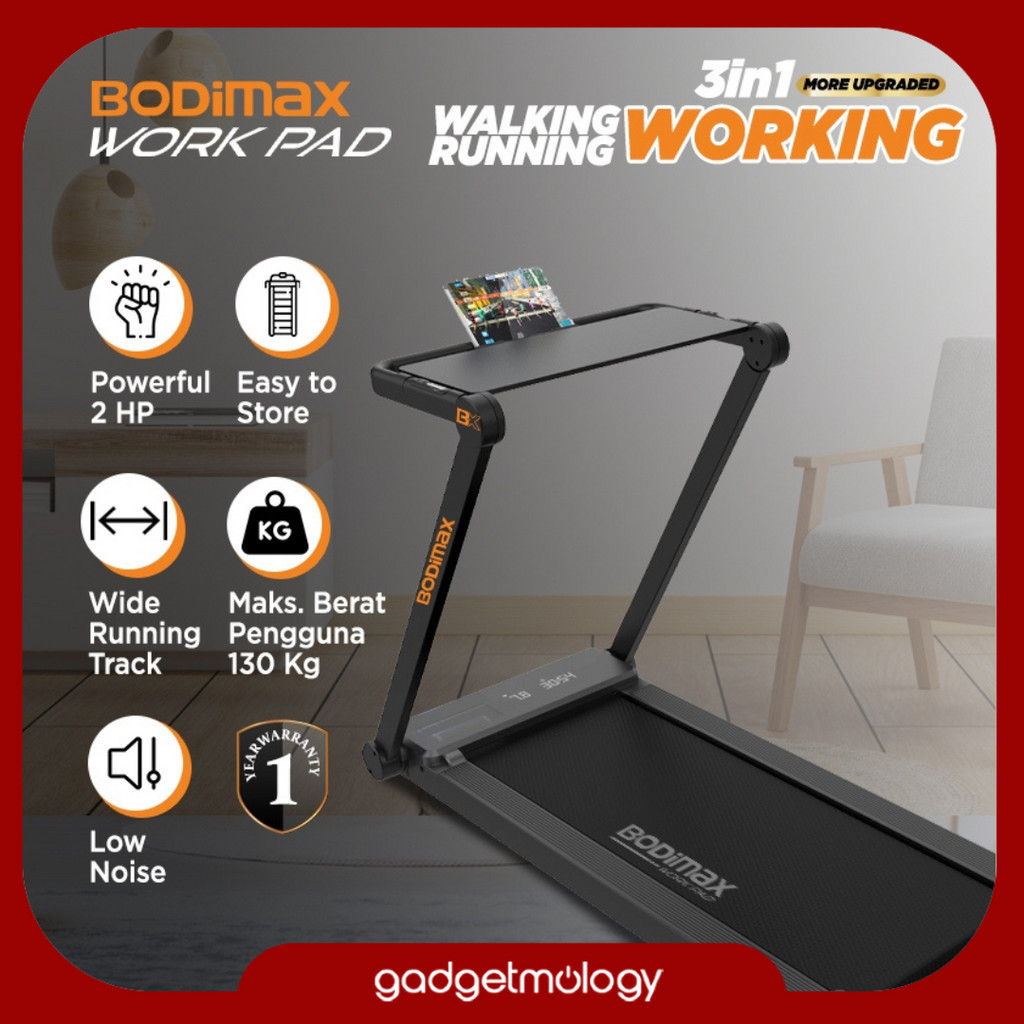 Jual BODIMAX WORK PAD - Treadmill Running Walking Pad 3 In 1 Alat ...