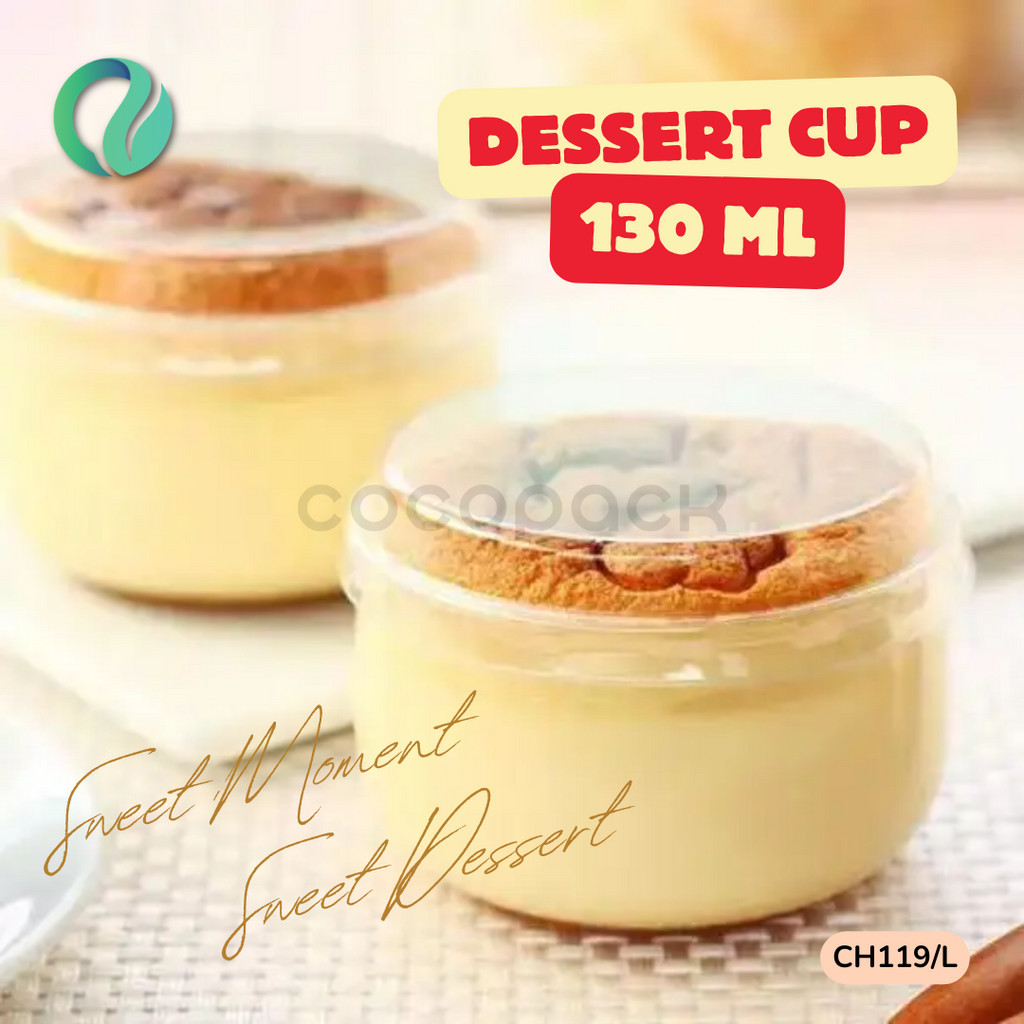 Jual 10 PCS Round Dessert Cup Puding Bulat 130 ml With Lid | Shopee ...