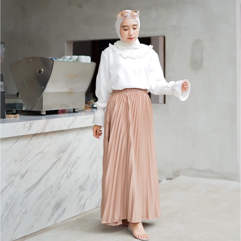 Jual Pinkybee Jazima Plit Skirt Mocca M15904 R23S6 Baju Wanita MB1 ...