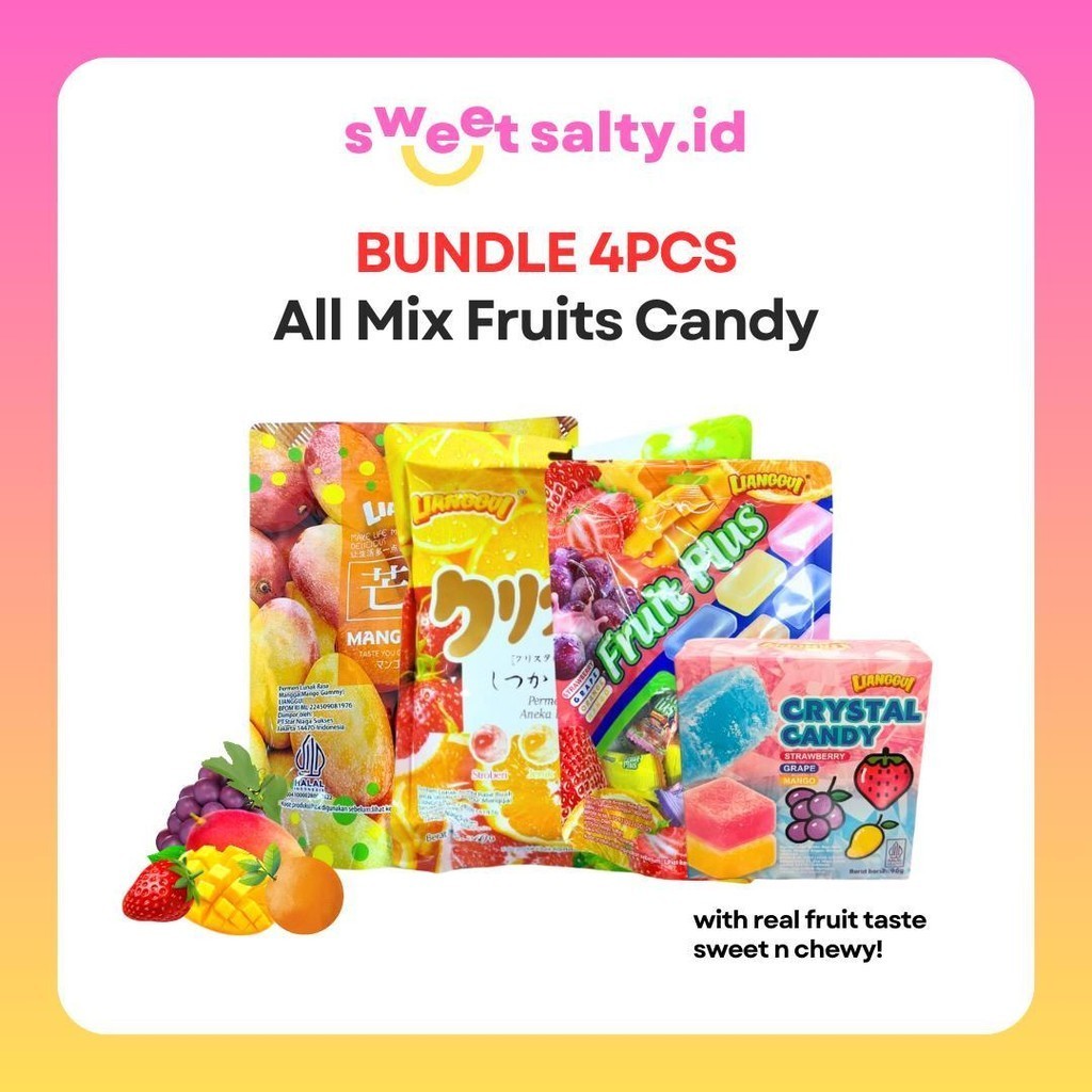 Jual Lianggui Bundle 4in1 All Mix Fruits Candy | Permen Buah | Permen ...