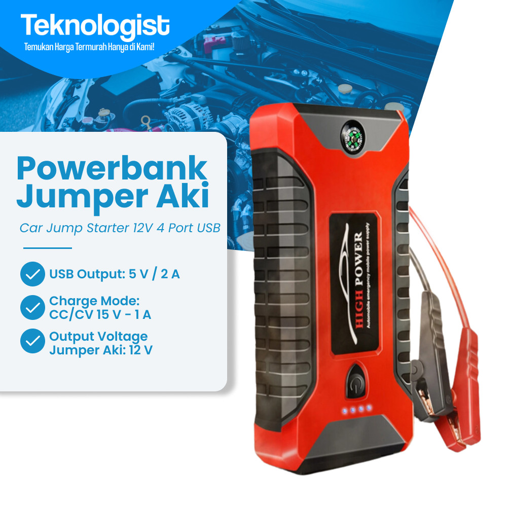 Jual Powerbank Jumper Aki Mobil Car Jump Starter 12V 4 Port USB ...