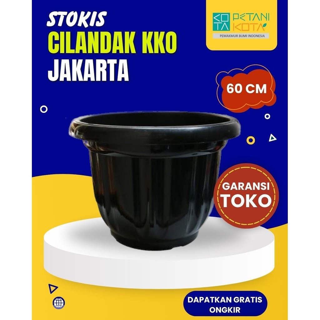 Jual Pot 50 cm Hitam Plastik Karet Tambulapot Volume 50cm Merah Coklat ...