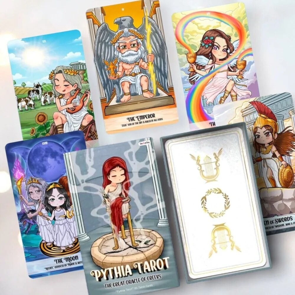 Jual 12*7cm Pythia Tarot | Unique Indie Tarot Deck for Beginners | The ...