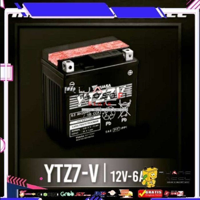 Jual Accu/Aki Motor Kering Yuasa YTZ7V untuk motor Yamaha Nmax, Aerox ...
