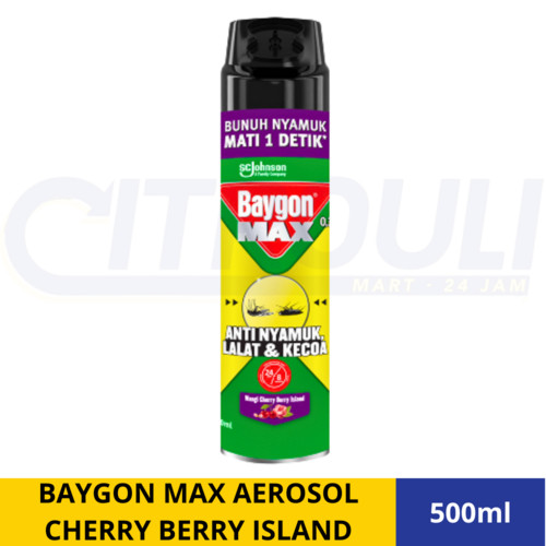 Jual BAYGON MAX AEROSOL CHERRY BERRY ISLAND 500ml | Shopee Indonesia