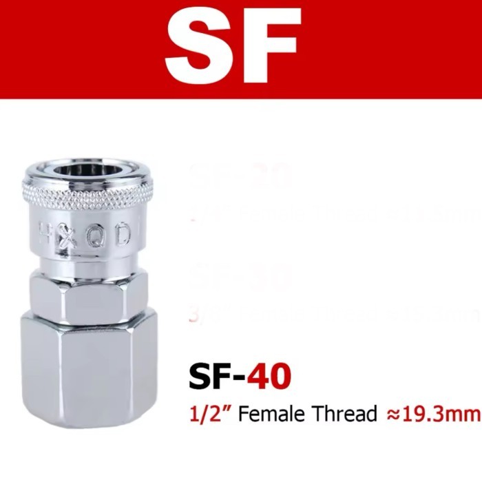 Jual YOLO SF-40 SF - 40 1/2" 1/2 inch Female Thread Coupler Kopler ...
