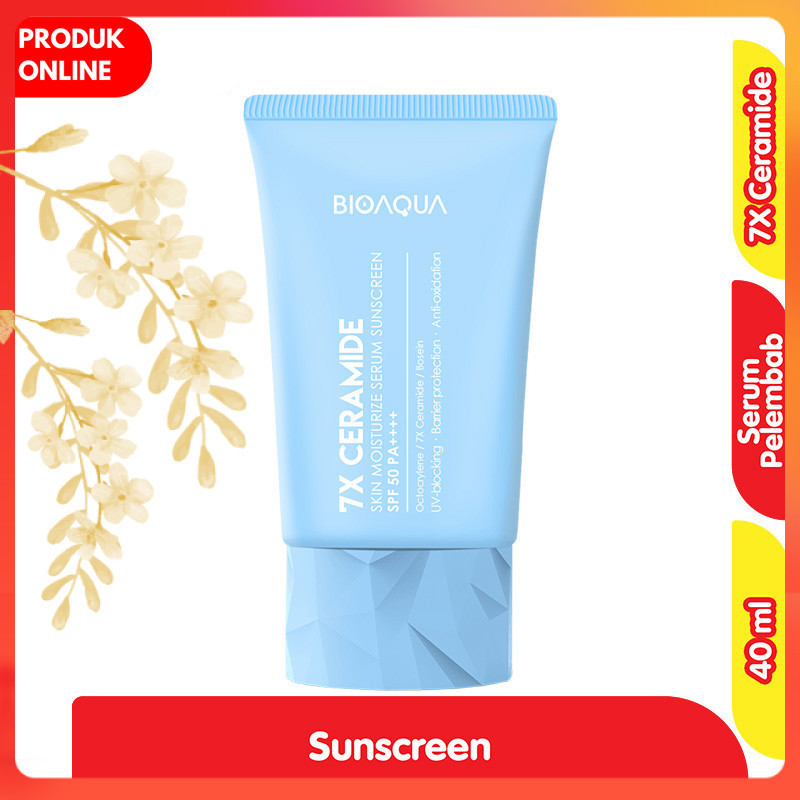 Jual Bioaqua 7X Ceramide Sunscreen Wajah SPF 50 Perawatan Skin Barrier ...