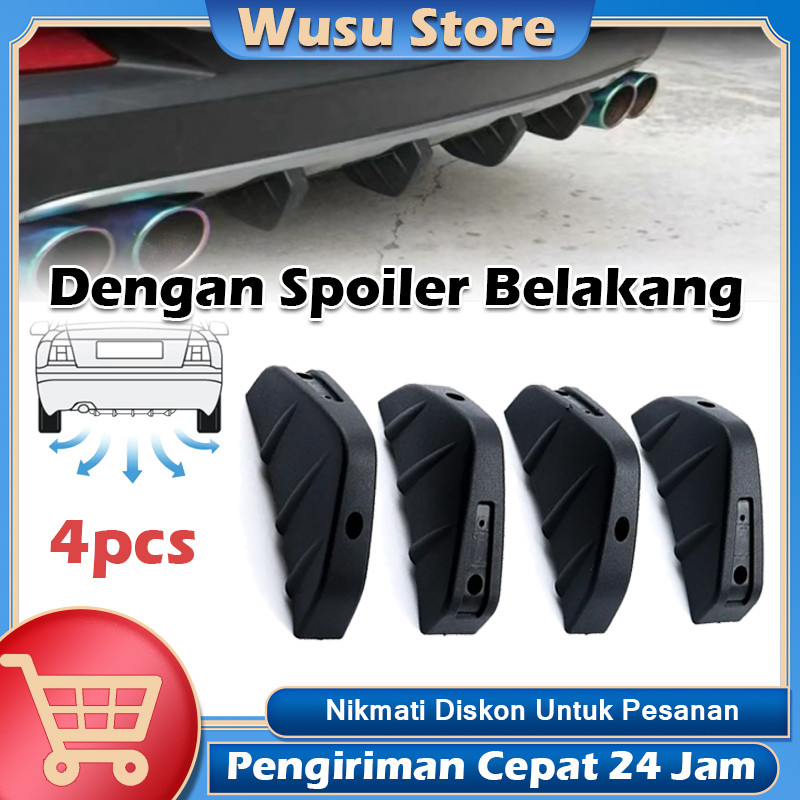 Jual 4pcs Winglet Bumper Diffuser Mobil Bumper Modifikasi Bibir ...