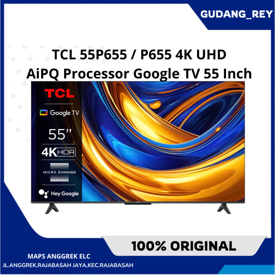 Jual TCL 55P655 55" GOOGLE TV 4K UHD DOLBY SMART TV 55 INCH | Shopee ...